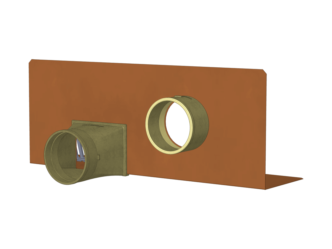 Copper Through Wall Parapet Roof Drain with Overflow | Copperlab