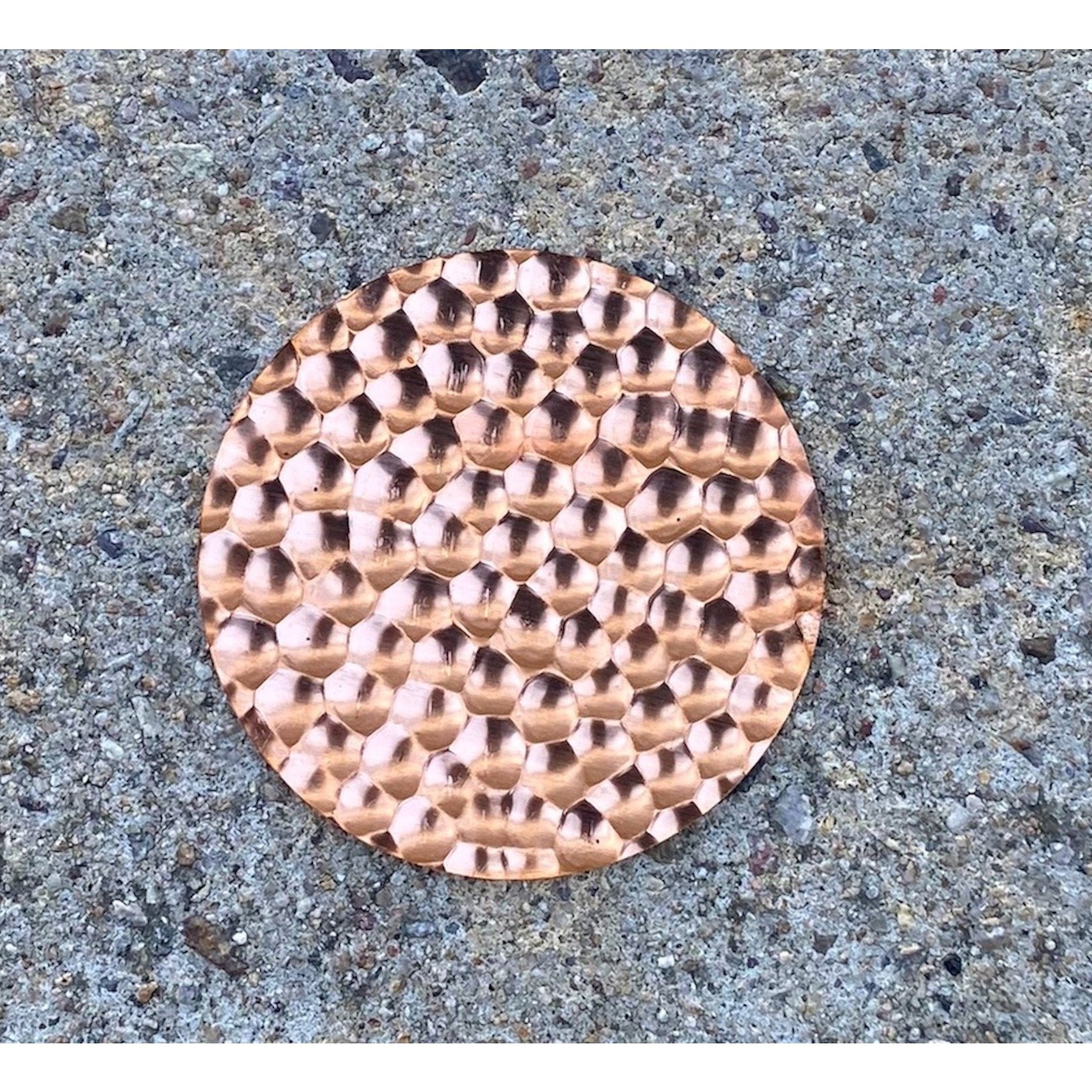 Hammered Copper Circle Blank Disc, 2.5" (5 Pack) | Copperlab