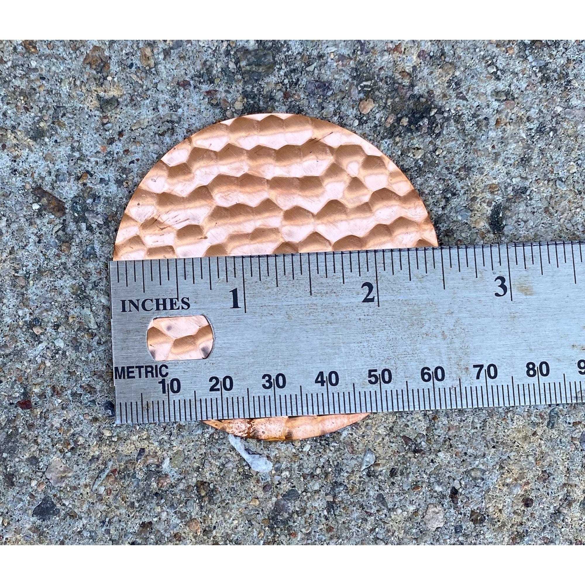 Hammered Copper Circle Blank Disc, 2.5" (5 Pack) | Copperlab