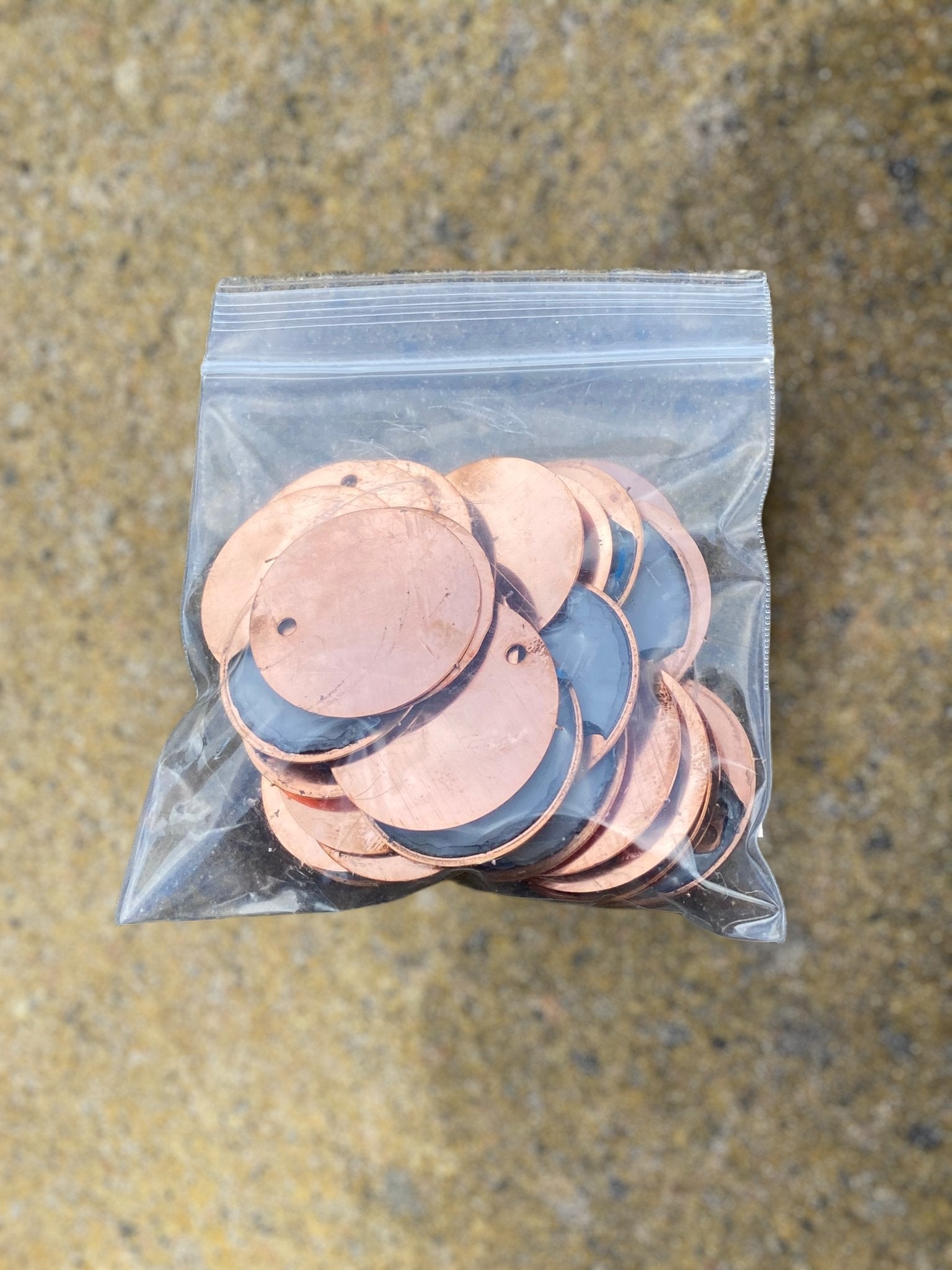 Copper Metal Stamping Tags with Hole, 1.5" | Copperlab