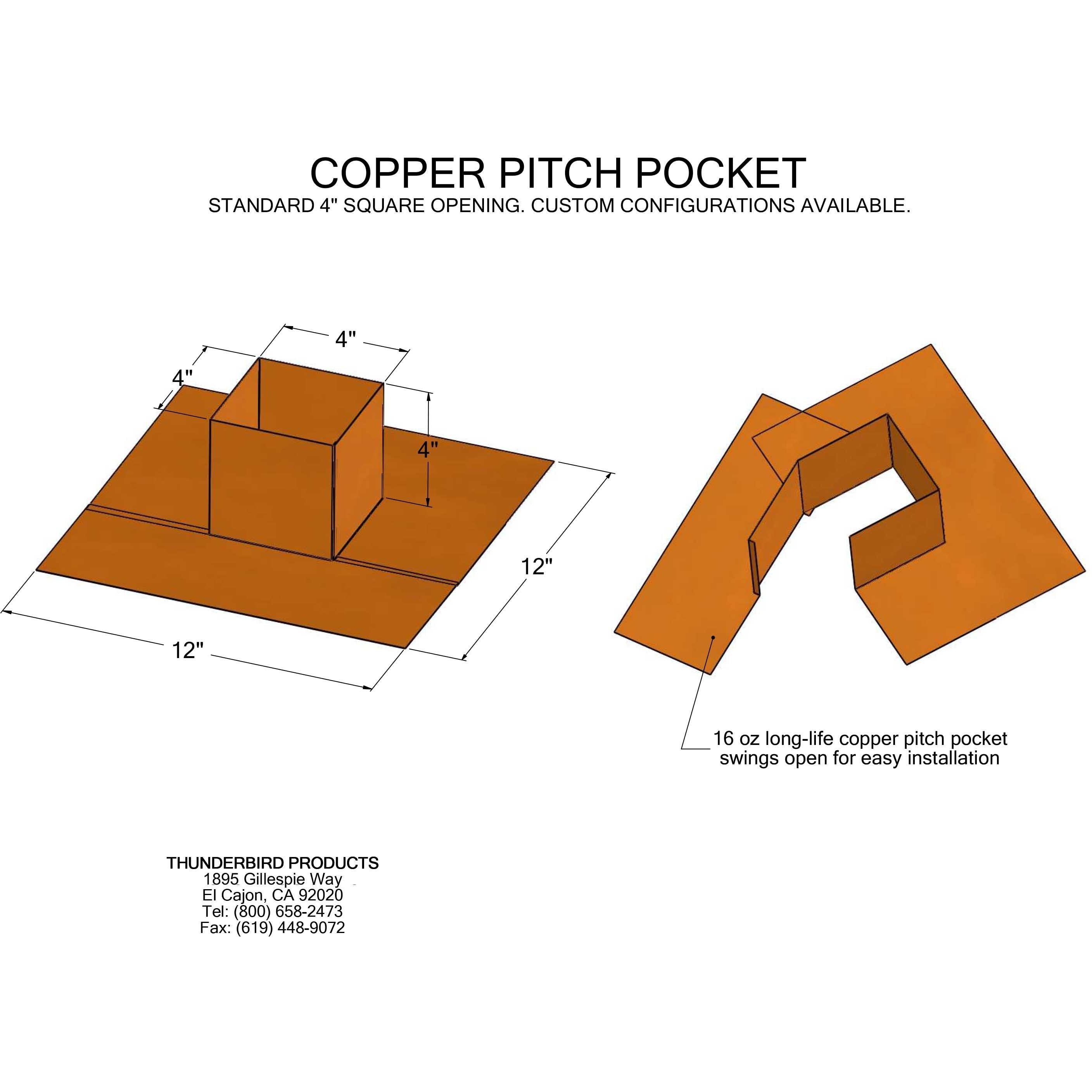 Pitch Pocket Flashing, 16oz Copper | Copperlab