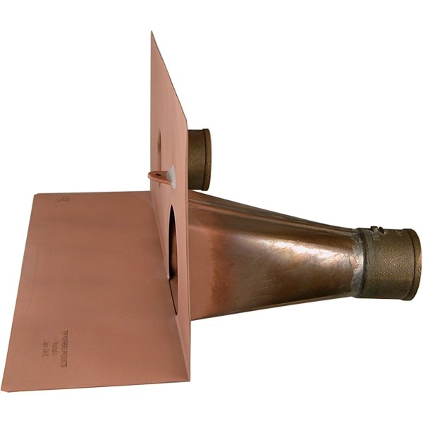Copper Through Wall Parapet Roof Drain with Overflow | Copperlab
