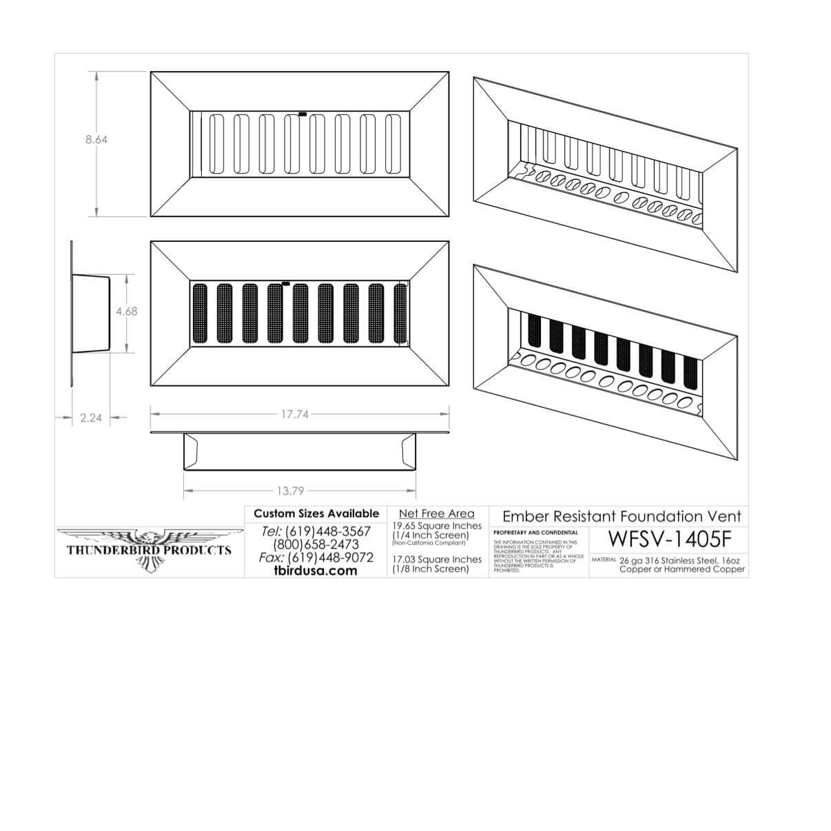 Ember-Resistant Vent, Stainless Steel | Copperlab