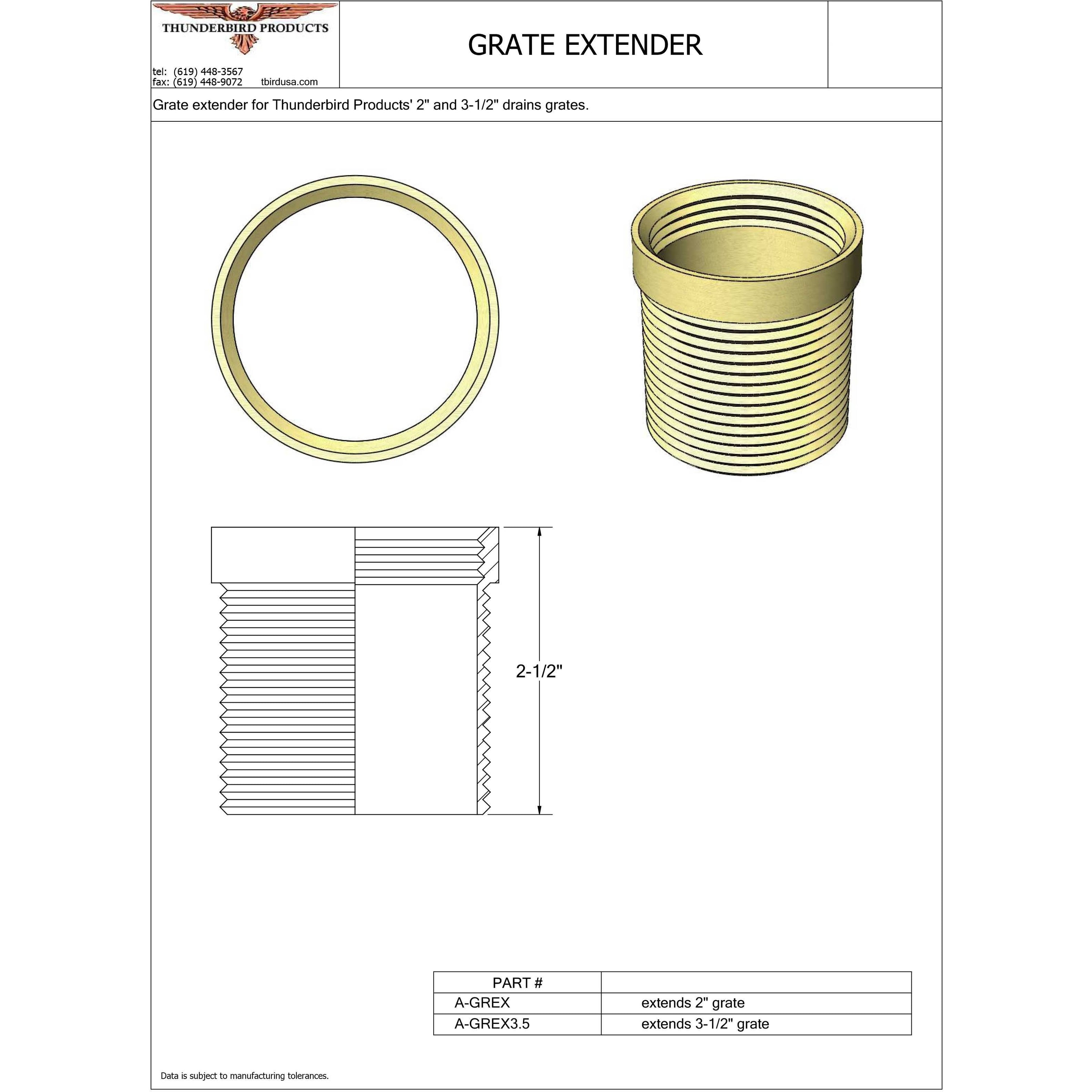 Grate Extender for Deck Drains | Copperlab
