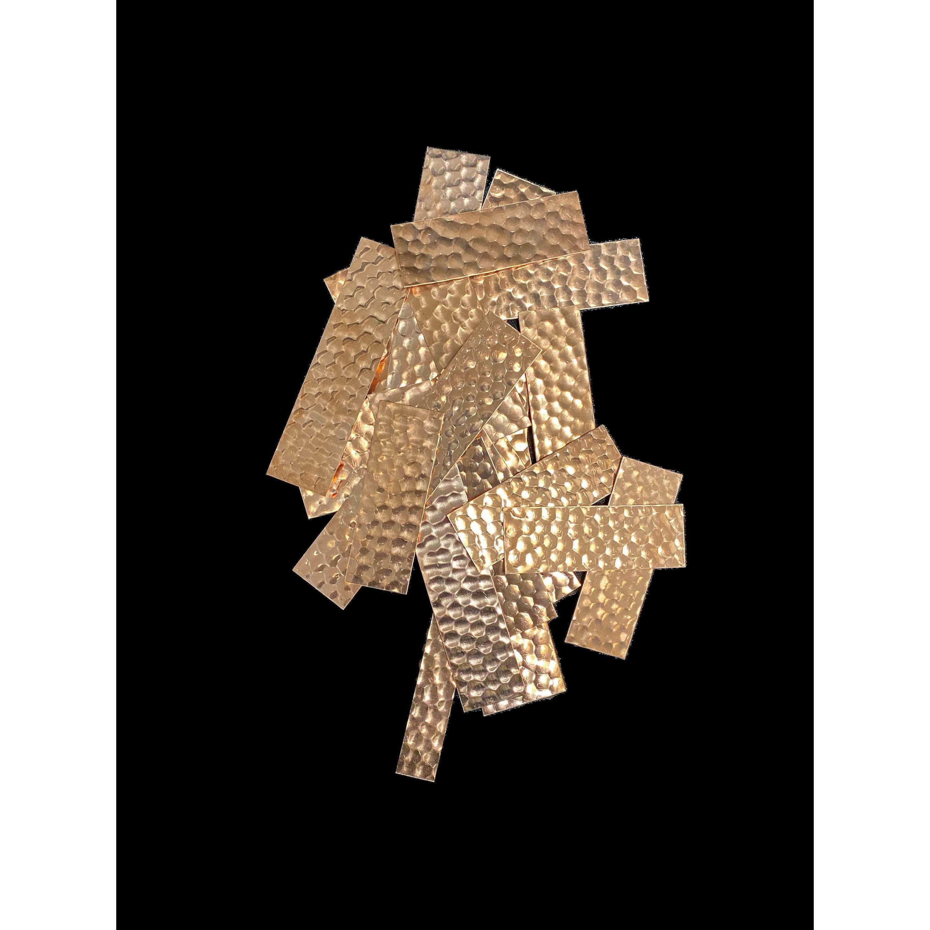 Hammered Copper Blank Strip, 1"x3" (3 Pack) | Copperlab