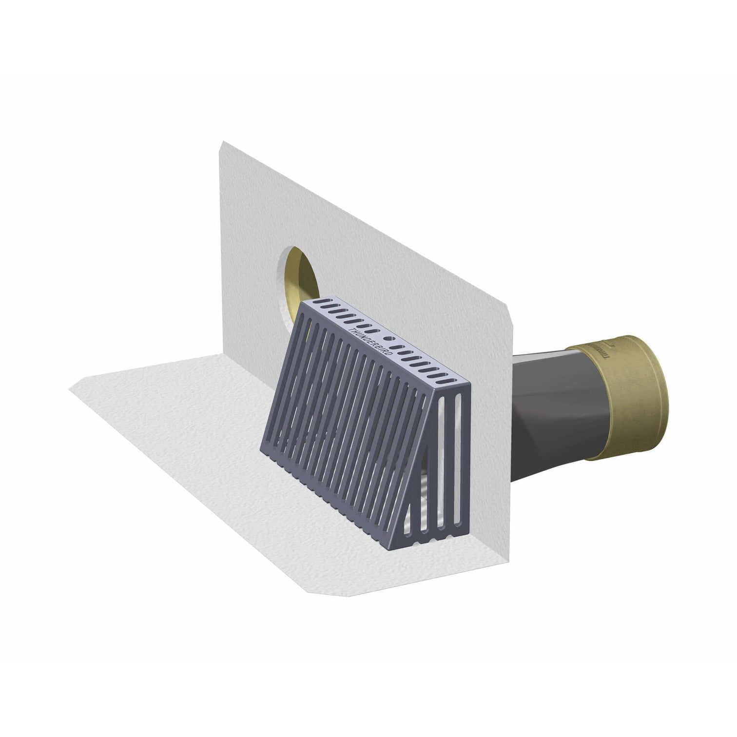 Through Wall Parapet Drain with Overflow, PVC-Clad Stainless Steel ...