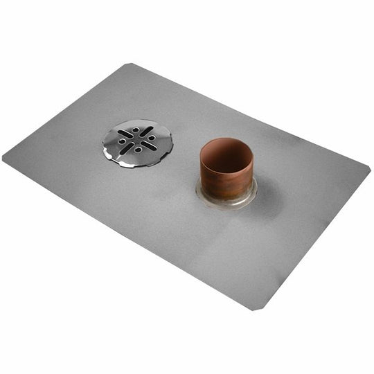 Stainless Steel Deck Drain with Overflow | Copperlab